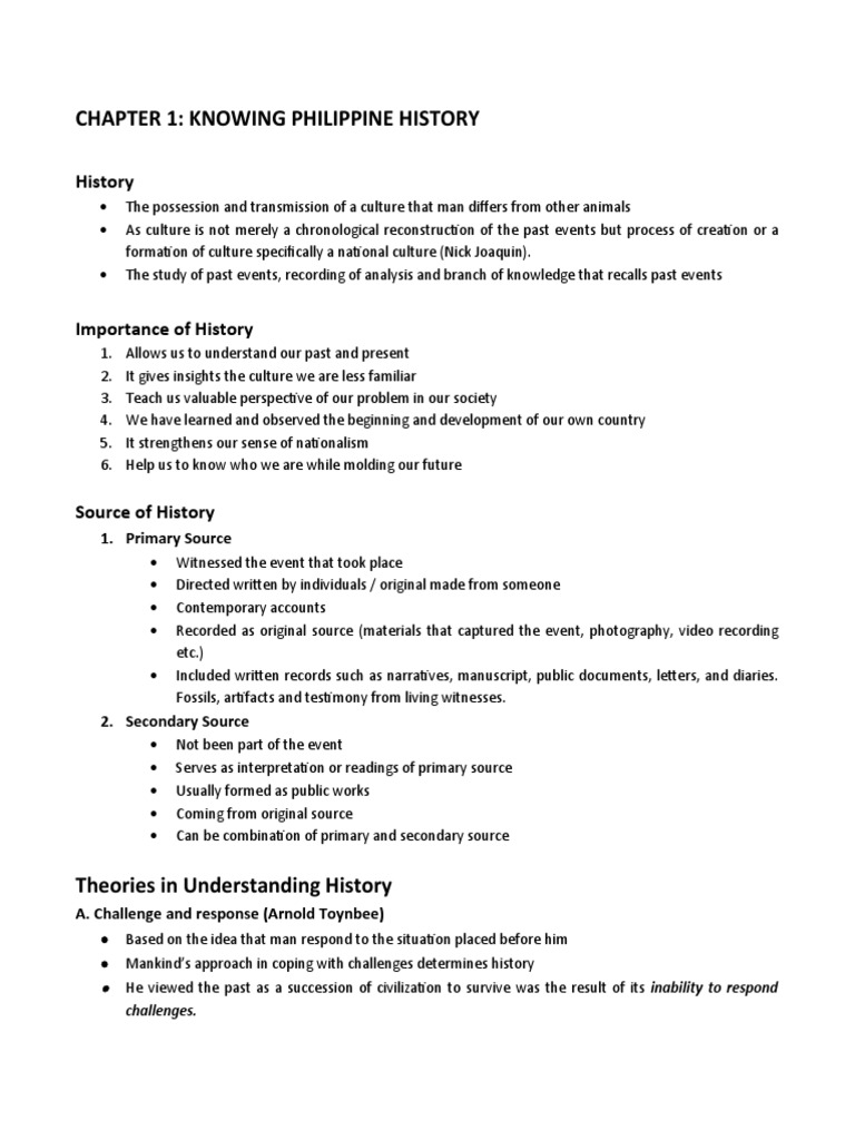 Chapter 1: Knowing Philippine History | PDF | Luzon | Philippines