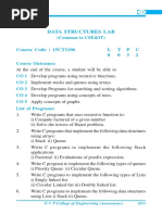 CS3362 C Programming and Data Structures Laboratory | PDF
