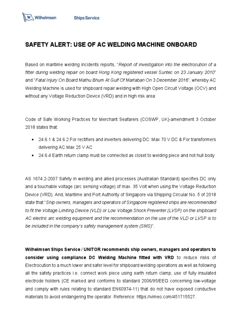 Safety Alert AC Welding Machine | PDF