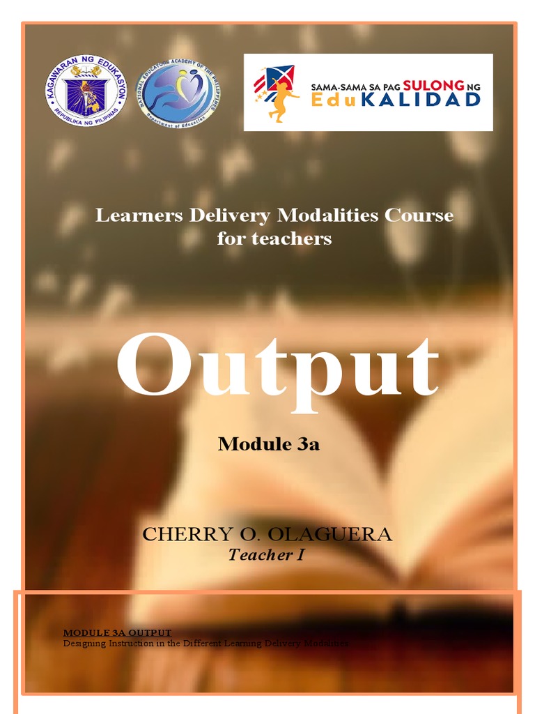 TEAM - C3 - 5 - PIODURAN-WEST - OLAGUERA - CHERRY - O. - MODULE - 3A - Assessment Methods in DL ...