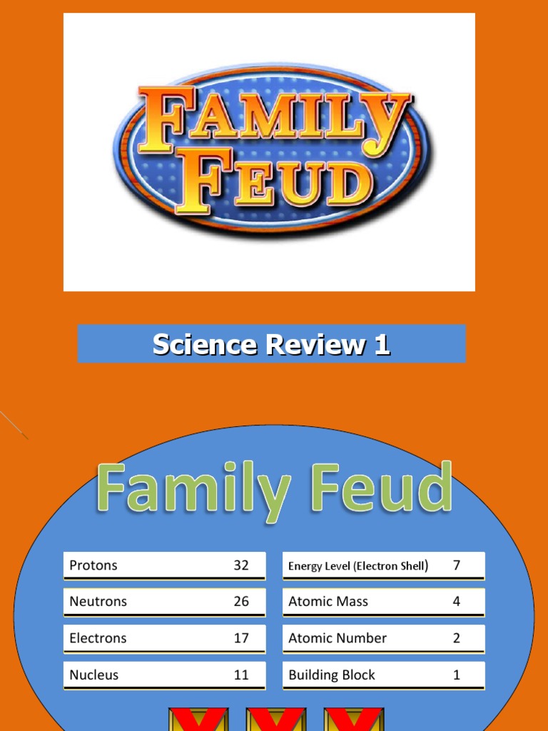 Family Feud Science Review 1 | PDF | Atomic Nucleus | Outer Space