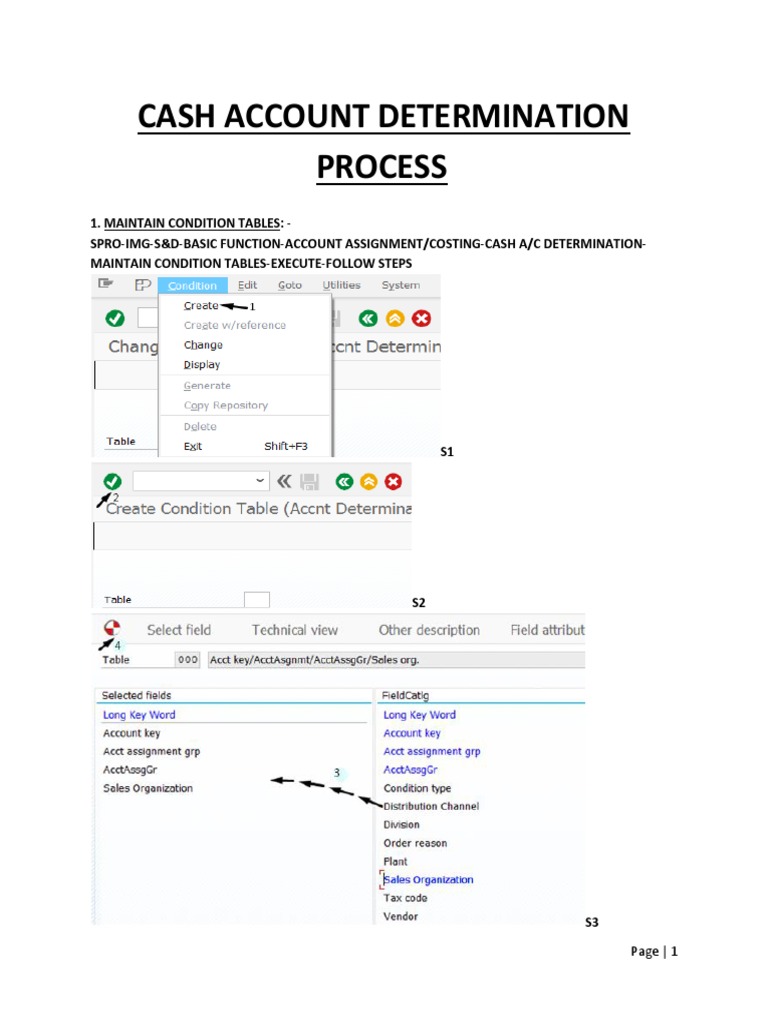 Cash Account Determination Process | PDF | Business