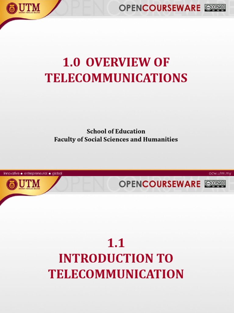 01 - Overview of Telecommunications | PDF | World Wide Web | Internet & Web