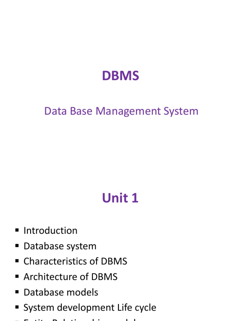 DBMS Notes | PDF | Relational Database | Databases DBMS Notes | PDF | Relational Database | Databases