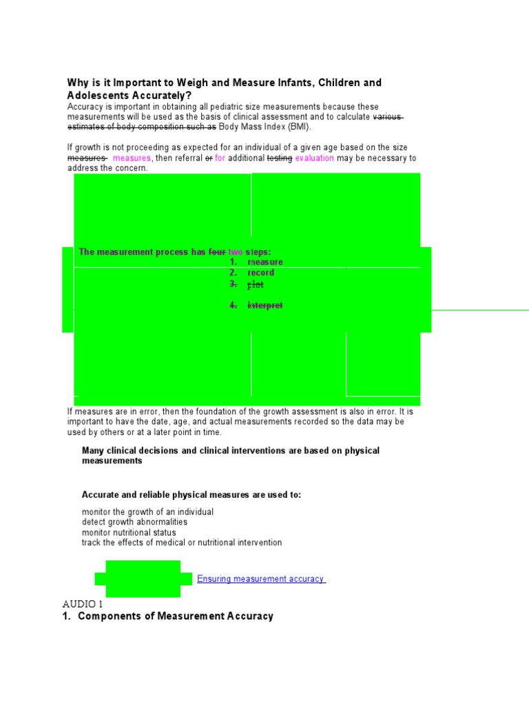 Why Is It Important To Weigh and Measure Infants, Children and ...