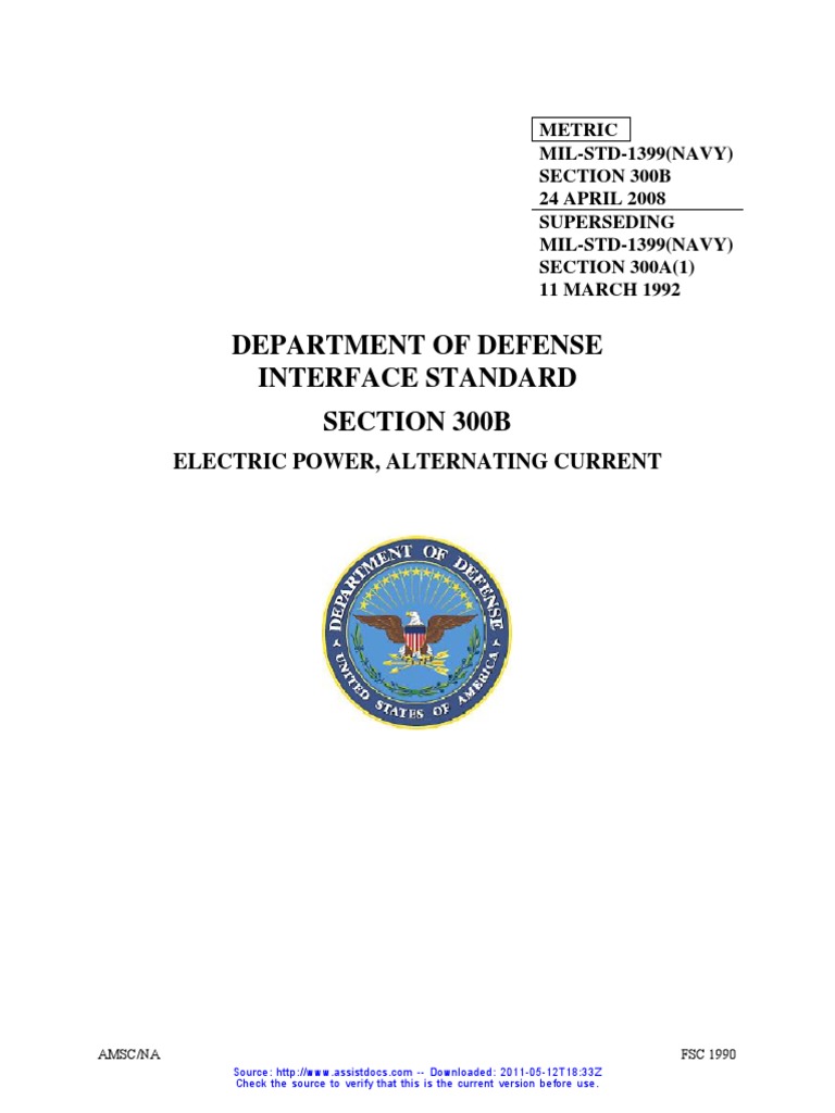 Department of Defense Interface Standard Section 300B: Electric Power ...