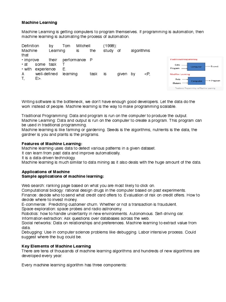 ML Notes | PDF | Machine Learning | Statistical Classification