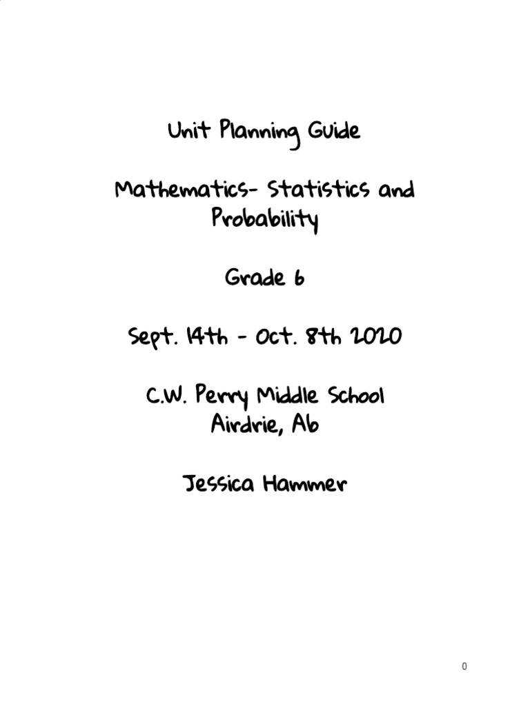 Math Unit Plan - Grade 6 | PDF | Educational Assessment | Experiment