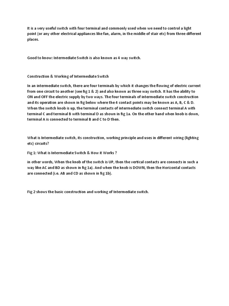 Intermediate Switch | PDF