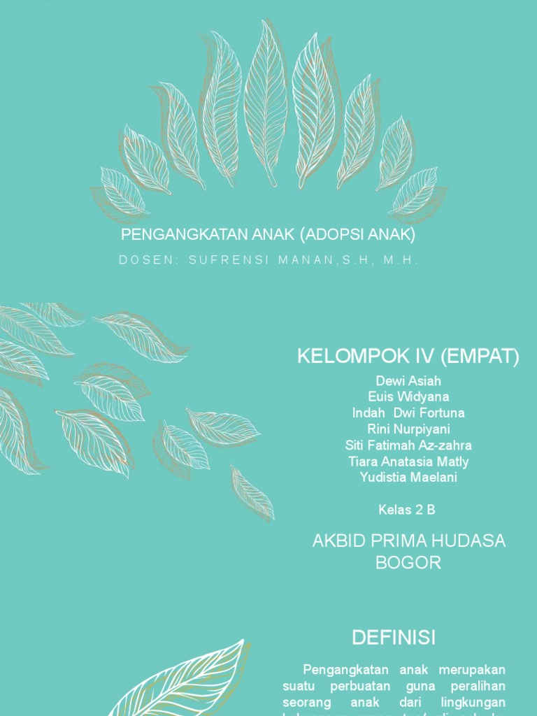 Pengangkatan Anak (Adopsi) | PDF | Hukum | Kesehatan Holistik