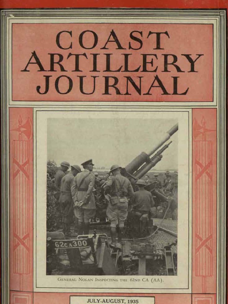 Coast Artillery Journal - Aug 1935 | Navies | Artillery Battery