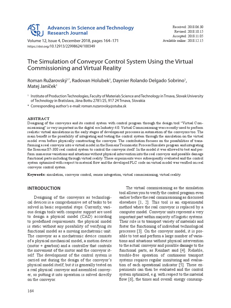 The Simulation of | PDF | Simulation | Programmable Logic Controller