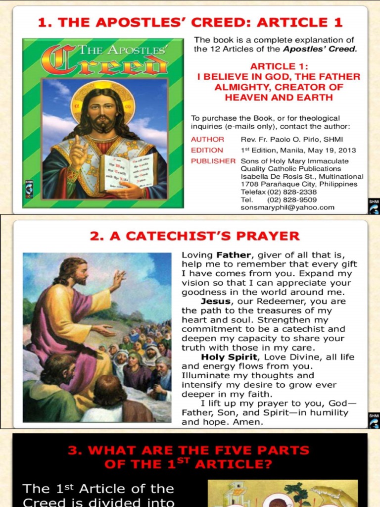 Apostles Creed Article 1 | PDF