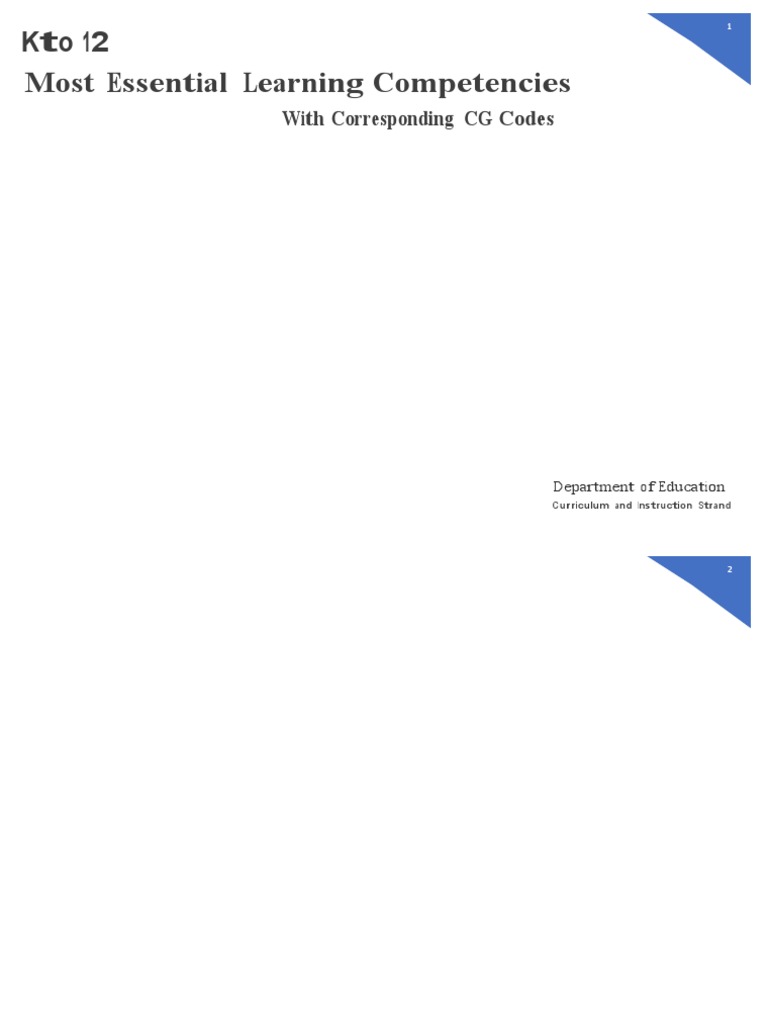 K To 12 MELCS With CG Codes | PDF