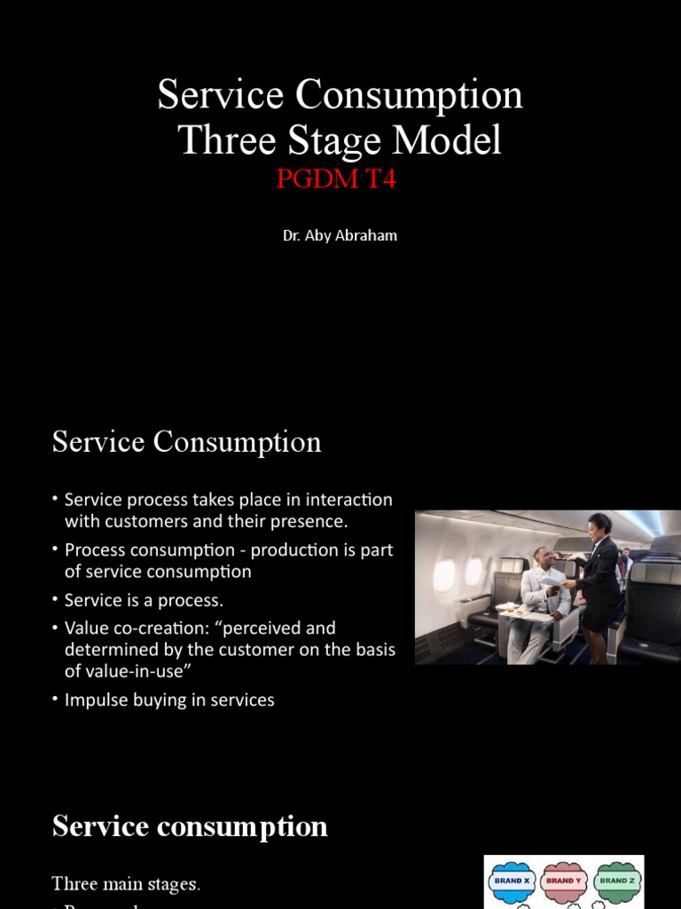 Service Consumption - 3 Stage Model | PDF
