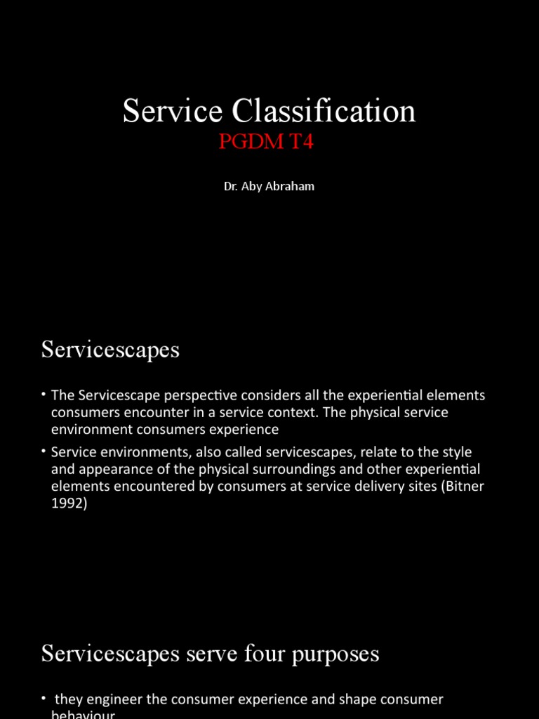 Services Marketing - CLassification | PDF | Market Segmentation | Marketing