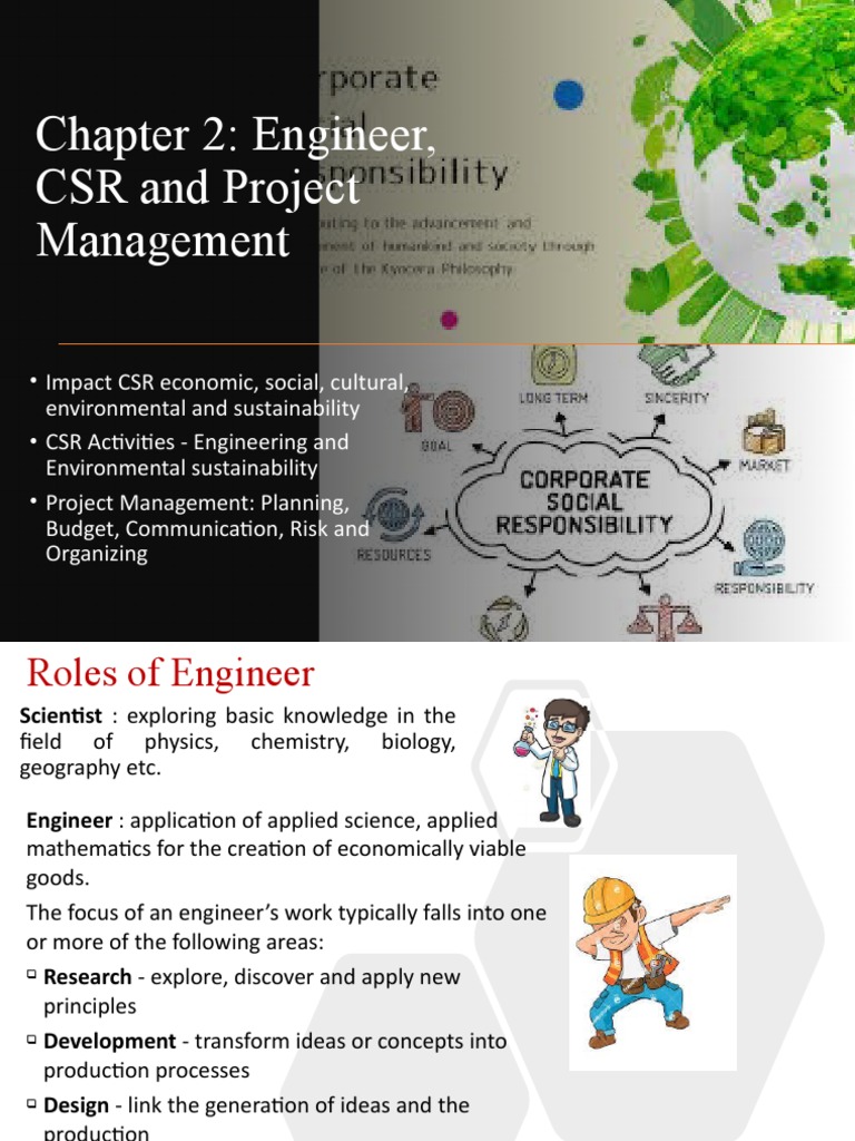 Chapter 2: Engineer, CSR and Project Management | PDF | Corporate ...