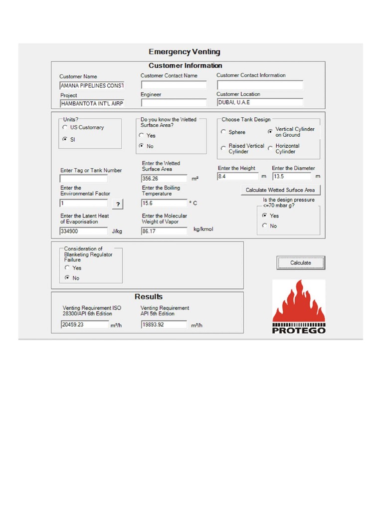 Venting Requirement - API 2000 5th Edition | PDF