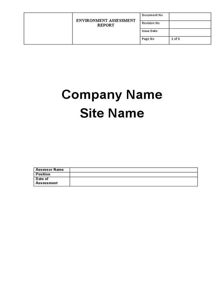 Environmental Assessment Report | Download Free PDF | Environmental ...