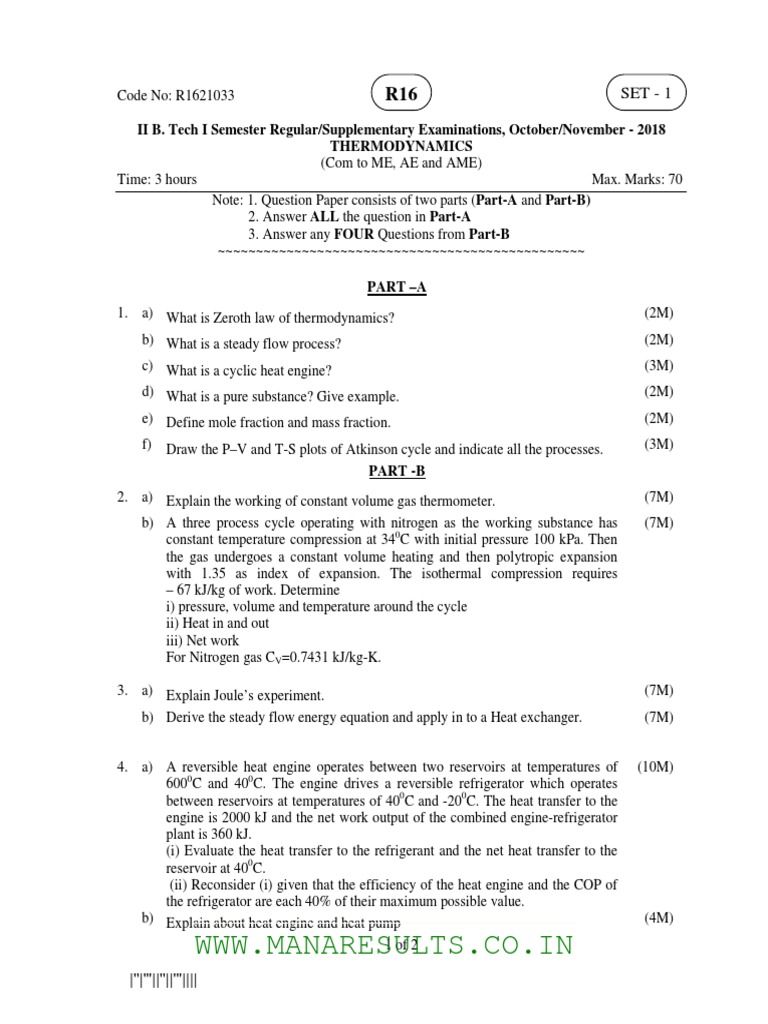 WWW - Manaresults.Co - In: II B. Tech I Semester Regular/Supplementary Examinations, October ...