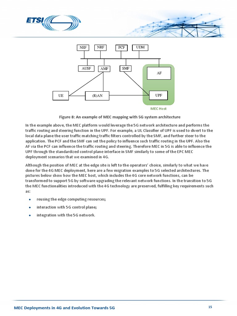 Figure 8: An Example of MEC Mapping With 5G System Architecture | PDF ...