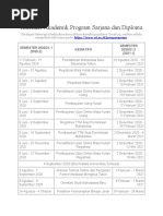 Kalender Akademik UT 2023/2024 | PDF