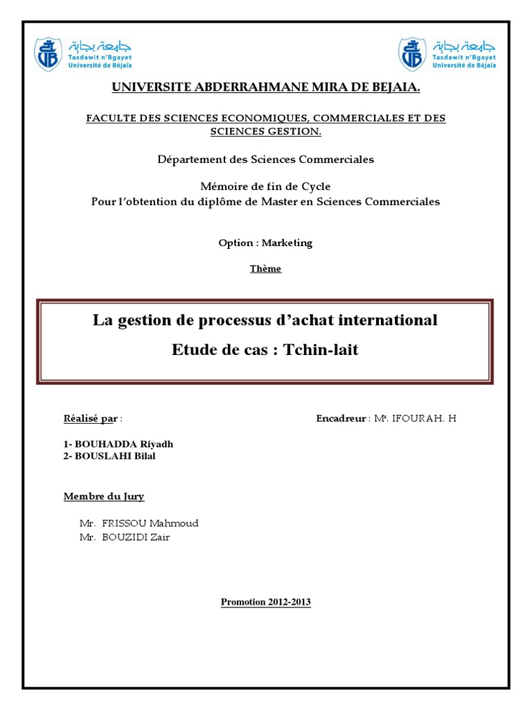 La Gestion de Processus D'achat International | PDF | Consommateurs ...