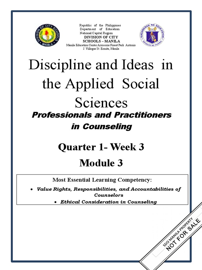 Discipline and Ideas in The Applied Social Sciences: Quarter 1-Week 3 ...