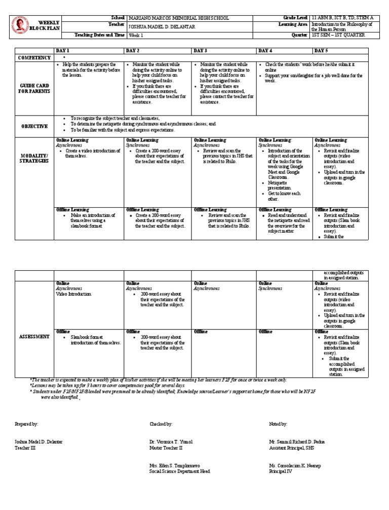 Intro To Philo Week 1 | PDF | Educational Technology | Teachers