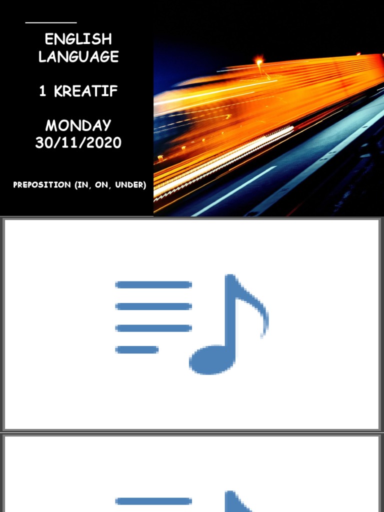 English Language 1 Kreatif Monday 30/11/2020: Preposition (In, On ...