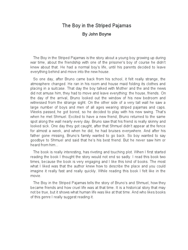 The Boy in The Striped Pajamas | PDF