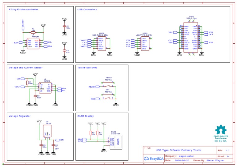 Usb Connectors Attiny85 Microcontroller: Cc1 Vin Vin | PDF | Usb ...