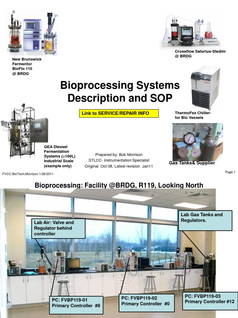 Bioprocessing Systems Description and SOP: Crossflow Satorius-Stedim at ...