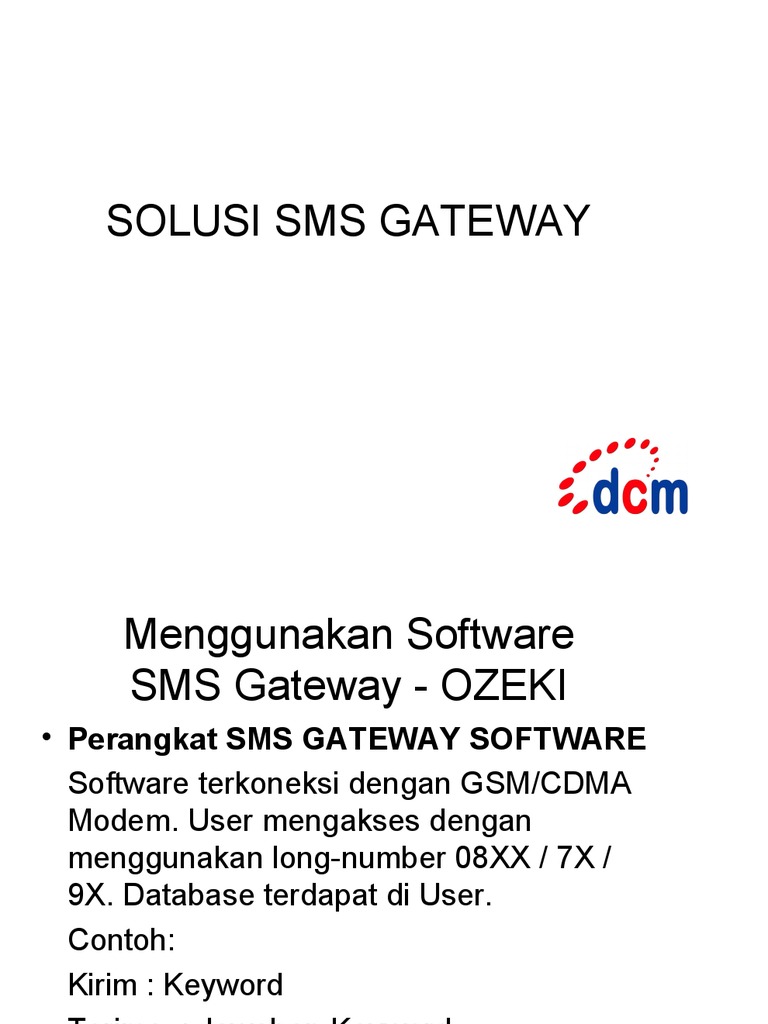 Proposal SMS Gateway - SendQuick | PDF | Internet Protocols | Information Technology