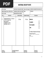 Material Return Form: (Time: ...... : ...... ) 24 Hours | PDF