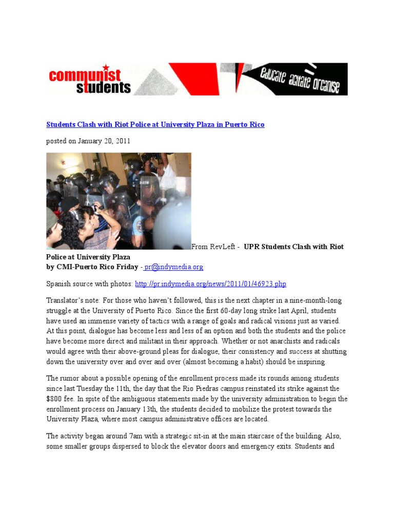 20-01-11 - Students Clash With Riot Police at University Plaza in ...