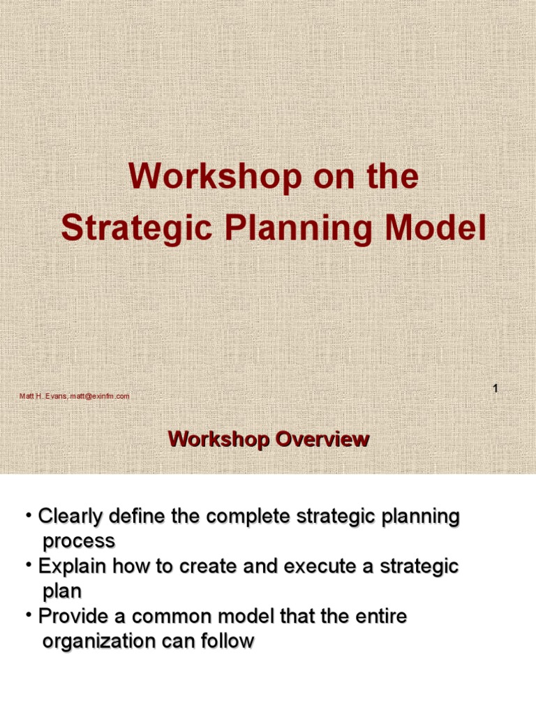Strategic Planning Workshop Guide | PDF | Swot Analysis | Strategic ...
