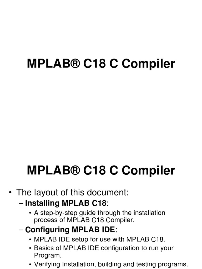 Mplab C Compiler Pdf Library Computing Computer File