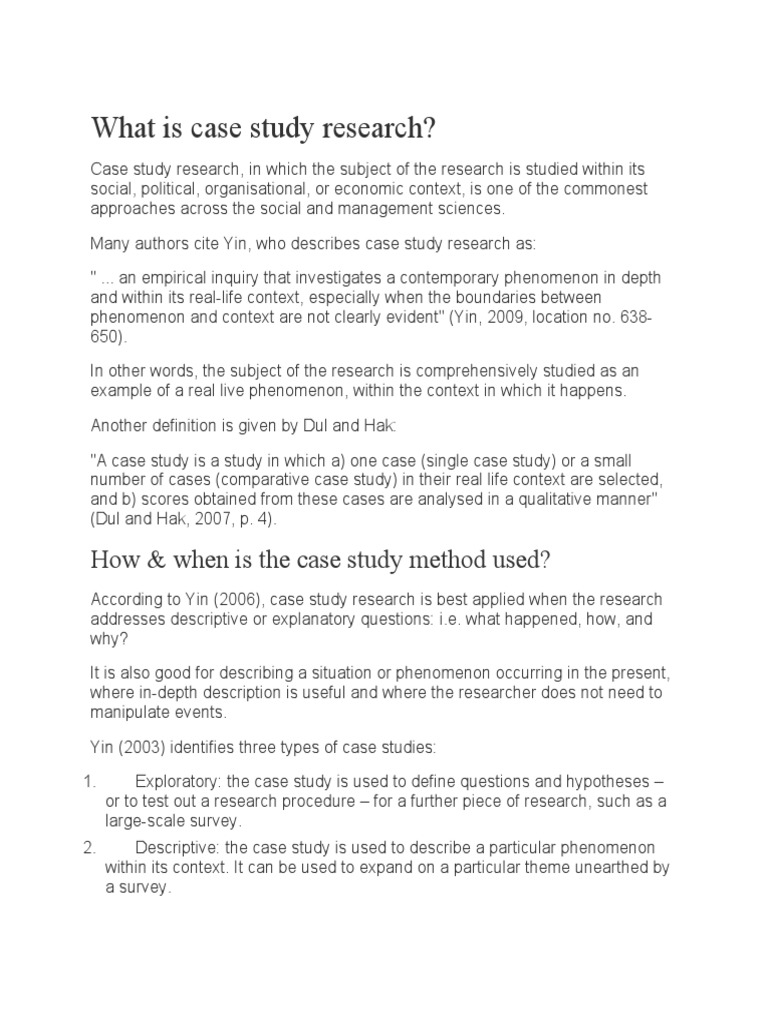 What Is Case Study Research | PDF | Case Study | Qualitative Research