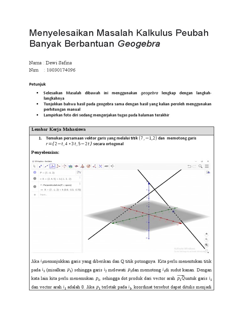 Projek Geogebra | PDF