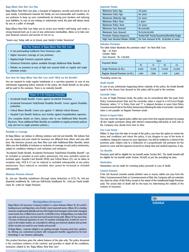 Life Insurance Brouchure | PDF | Life Insurance | Insurance