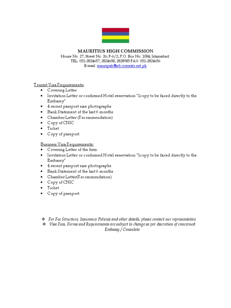 Mauritius High Commission | PDF