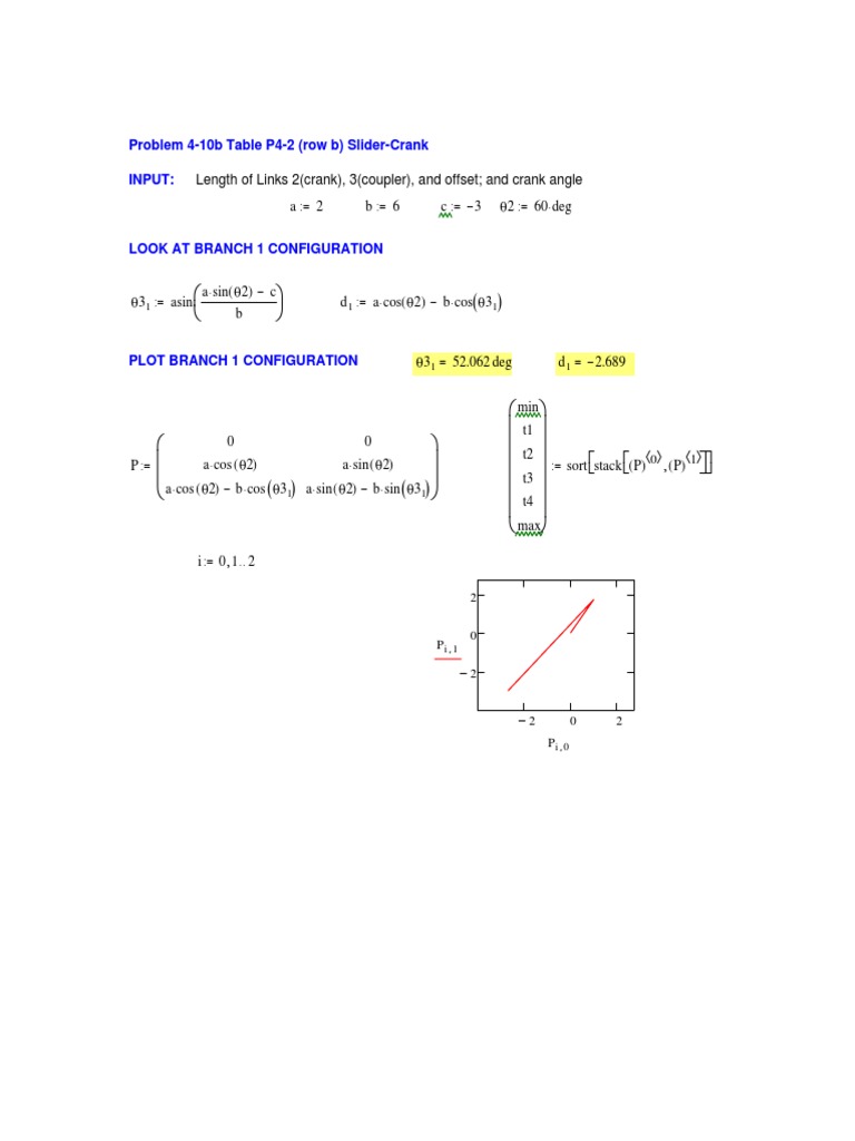 Slider-Crank Mechanism Analysis | PDF | Teaching Methods & Materials