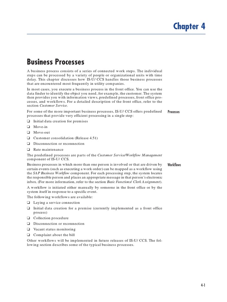 SAP IS-U Business Process PDF | Download Free PDF | Business Process ...