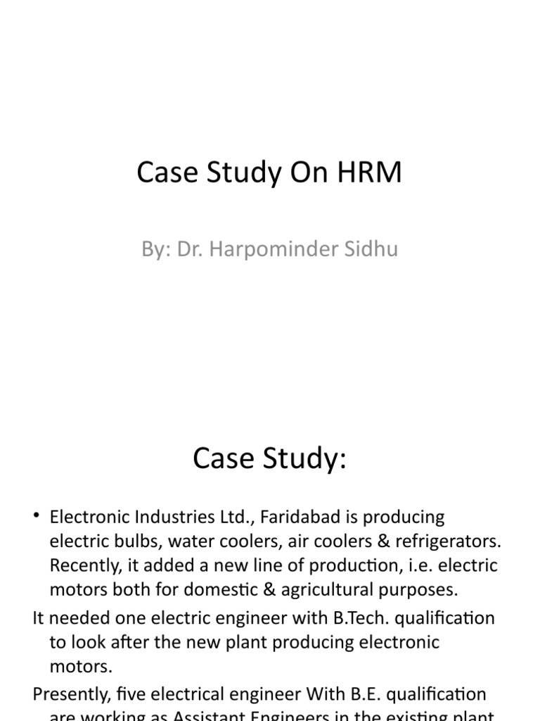 Case Study On HRM | PDF
