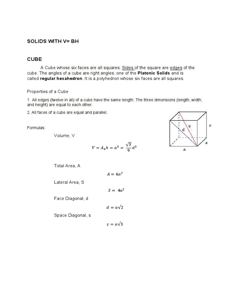 Lecture 04 Solid Mensuration | PDF | Rectangle | Area