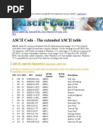 Ascii Chart | PDF | Ascii | Source Code