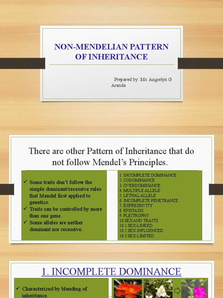 Non-Mendelian Inheritance Patterns Explained | PDF | Dominance ...