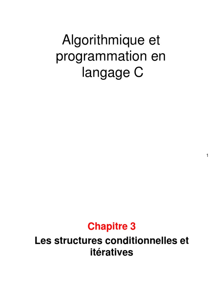 Structures Conditionnelles | PDF | Génie logiciel | Informatique